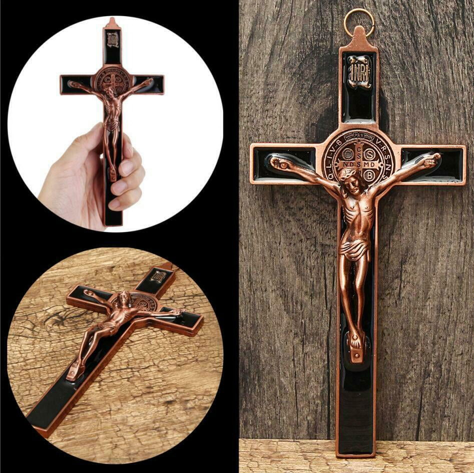 Large 7.7x3.7inch Catholic Cross Crucifix - Jesus Christ INRI Wall ...