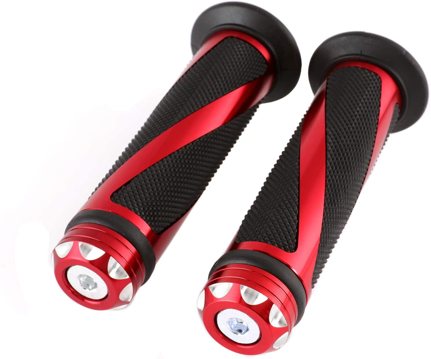 7/8'' 22MM CNC Universal Motorcycle Handlebar Grips Hand Grips For ...