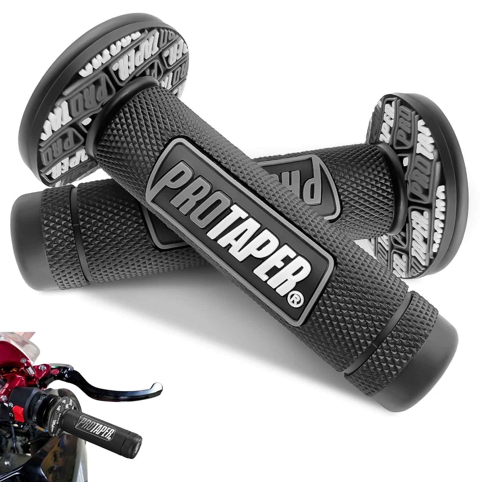 7/8" 22mm 24mm Universal Motorcycle Hand Grips for Dirt Pit Bike ...
