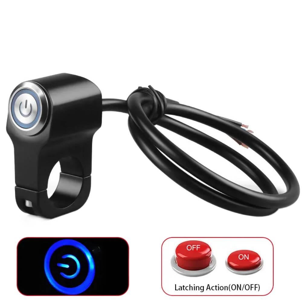 7/8" (22mm) Aluminum Motorcycle Handlebar Switch - ON/OFF Headlight ...