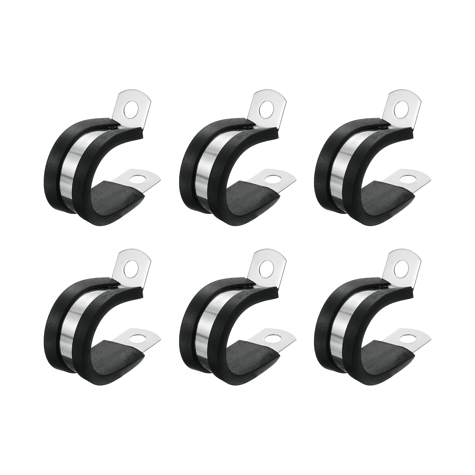 7/8"(22mm) Cable Clamp, 304 Stainless Steel Rubber Cushioned Insulated ...