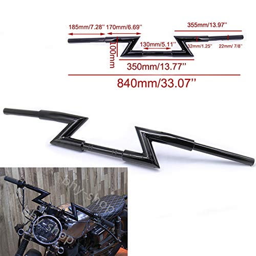 7/8" 22mm Handlebar Drag Z-Bar For Universal Honda Yamaha Cruiser ...