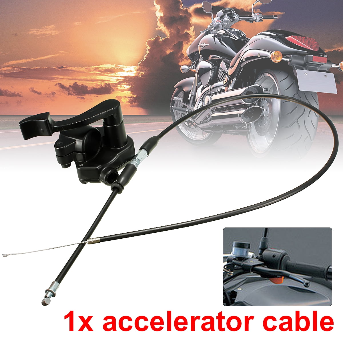 7/8" 22mm Handlebar Thumb Throttle Lever Holder Controller Accelerator ...