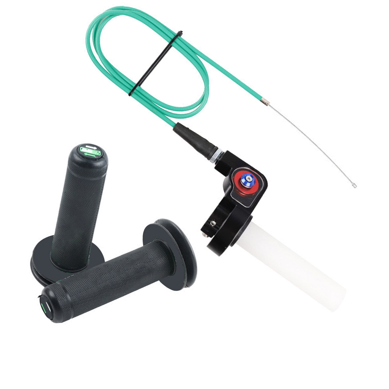 7/8" 22mm Motorcycle Grips With Throttle Clamp Twist Cable Throttle ...