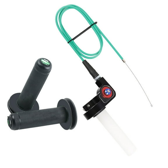7/8" 22mm Motorcycle Grips With Throttle Clamp Twist Cable Throttle ...