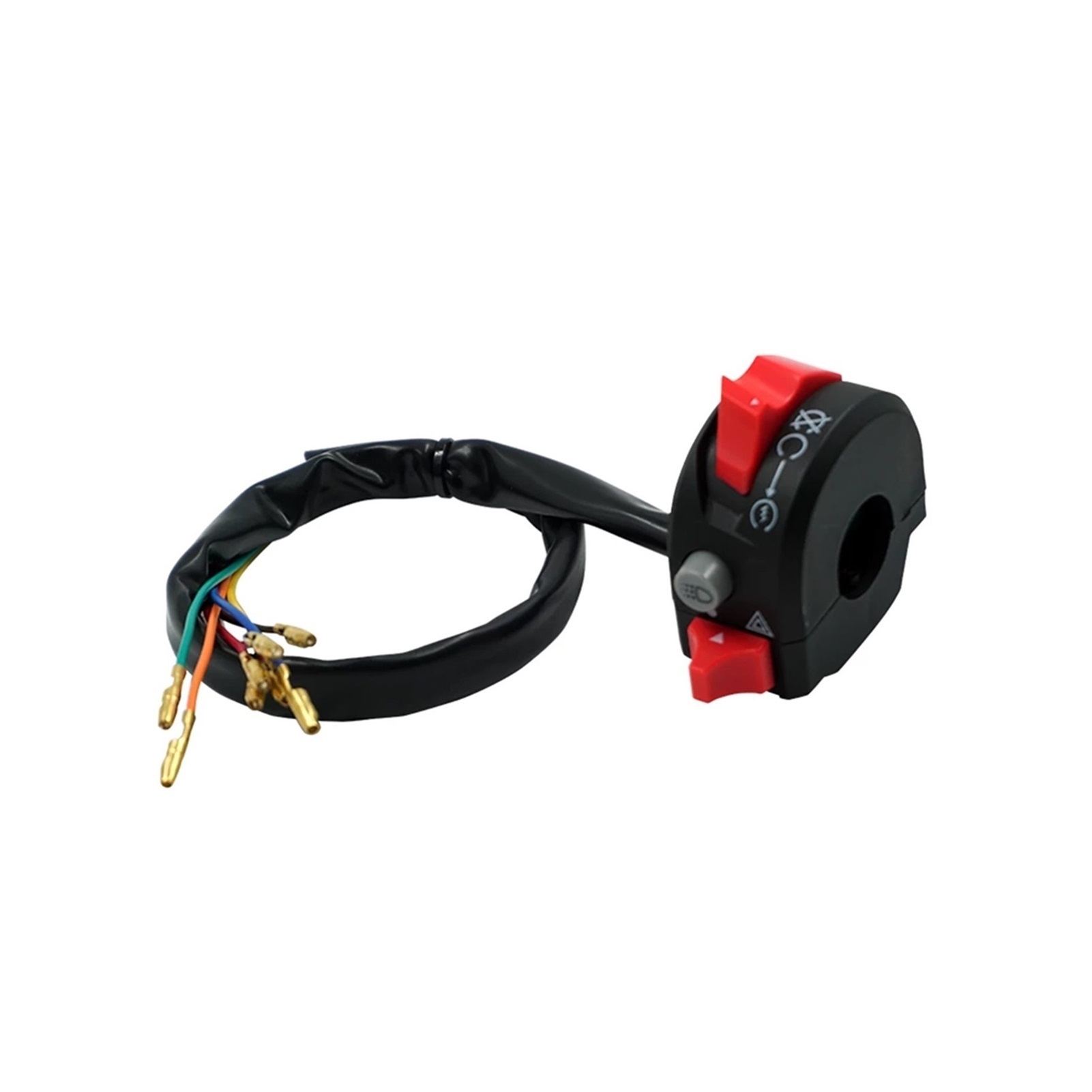 7/8" 22mm Motorcycle Switches Motorbike Horn Headlight Warning Light ...