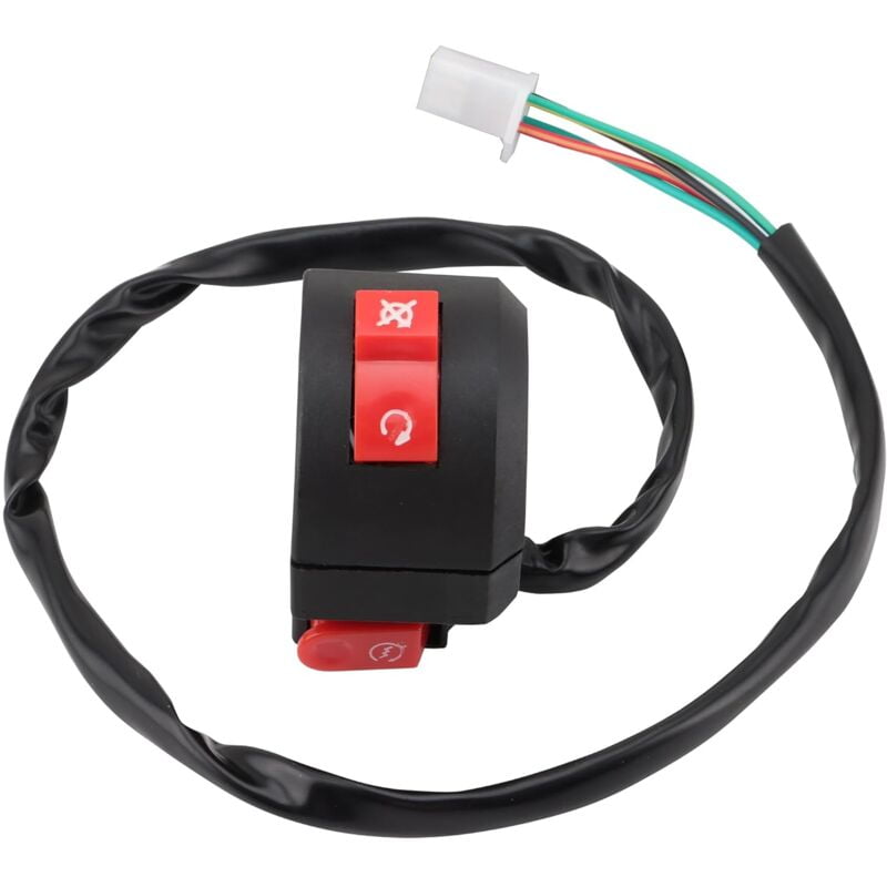 7/8" 22mm Straight Handlebar Start Switch Assembly Replacement for ...