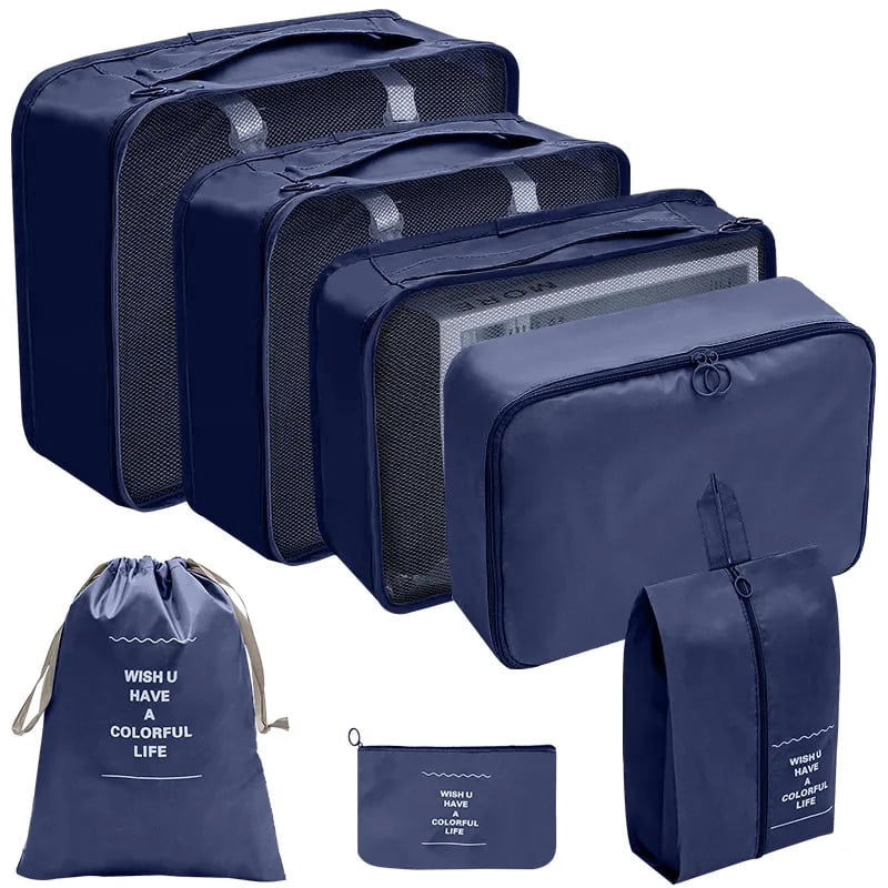 7/8/9/10 Pcs Set Travel Organizer Storage Bags Suitcase Packing Cubes ...