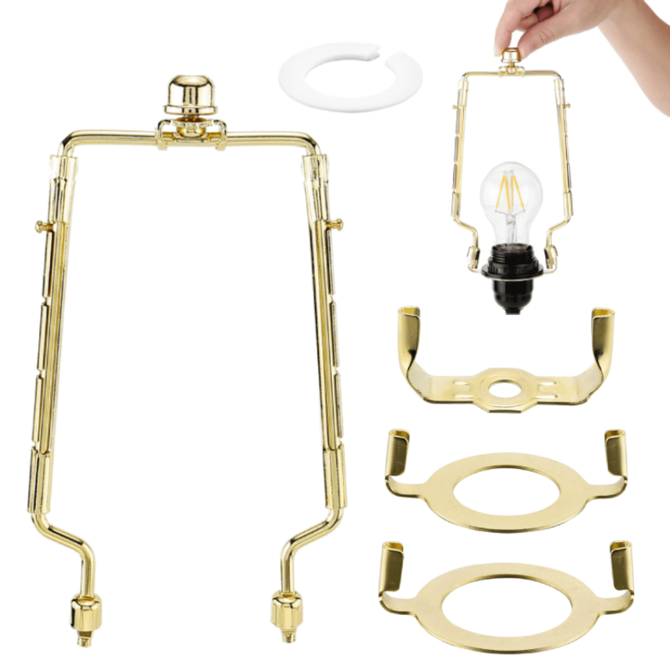 7 8 9 10 inch Lamp Shade Harp Holder, Adjustable Lamp Harps and Finals ...