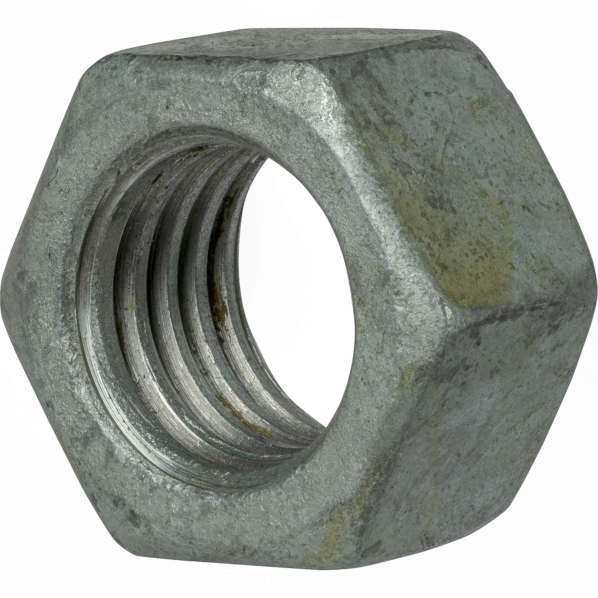7/8"-9 Finished Hex Nuts, Grade 2 Steel, Hot Dip Galvanized Finish HDG ...