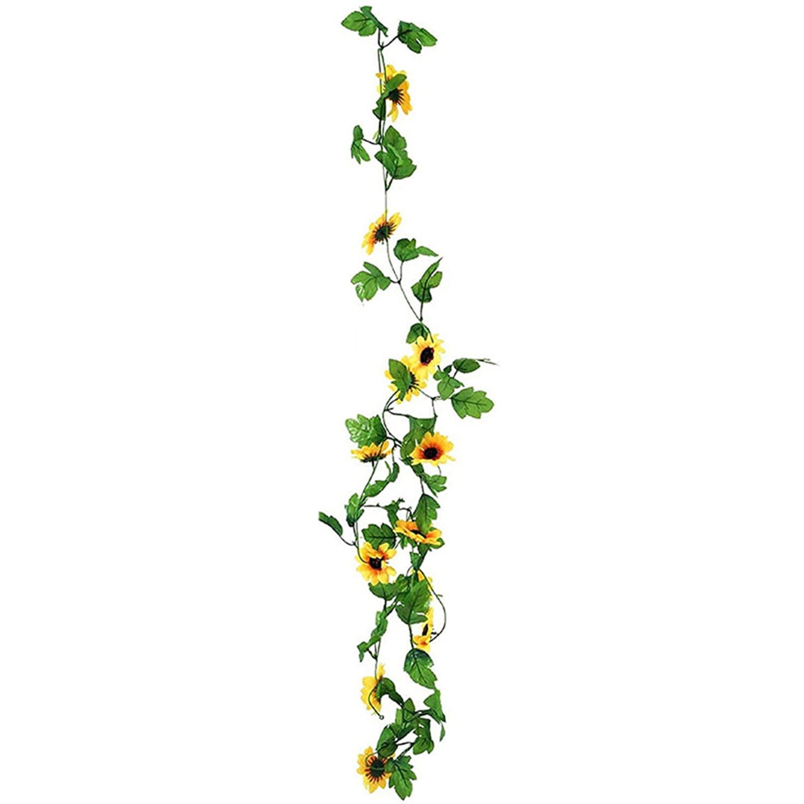 7.8 FT Sunflower Garland 1Pcs Silk Yellow Vine Flowers For Indoor DIY ...