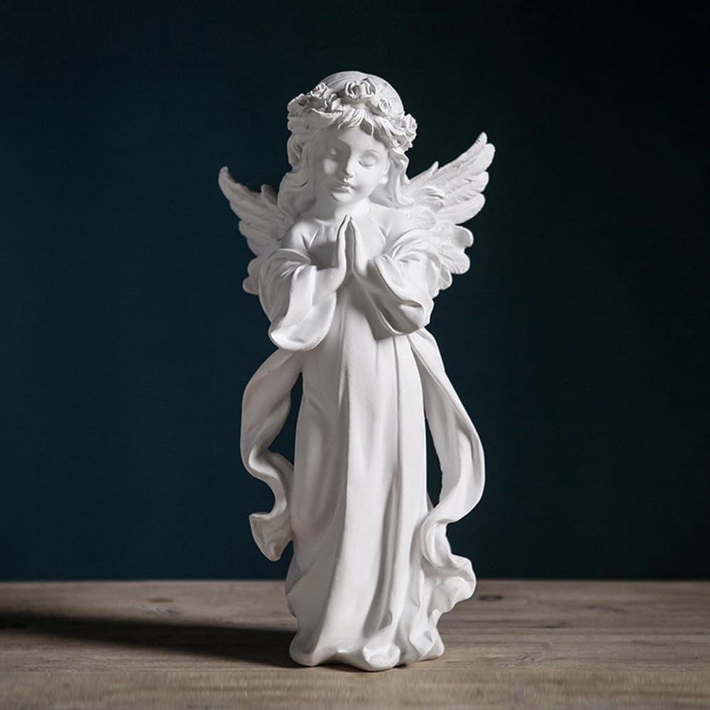 7.8''Height Collectible Angel Statue - Resin Angel Figurine with Wings ...