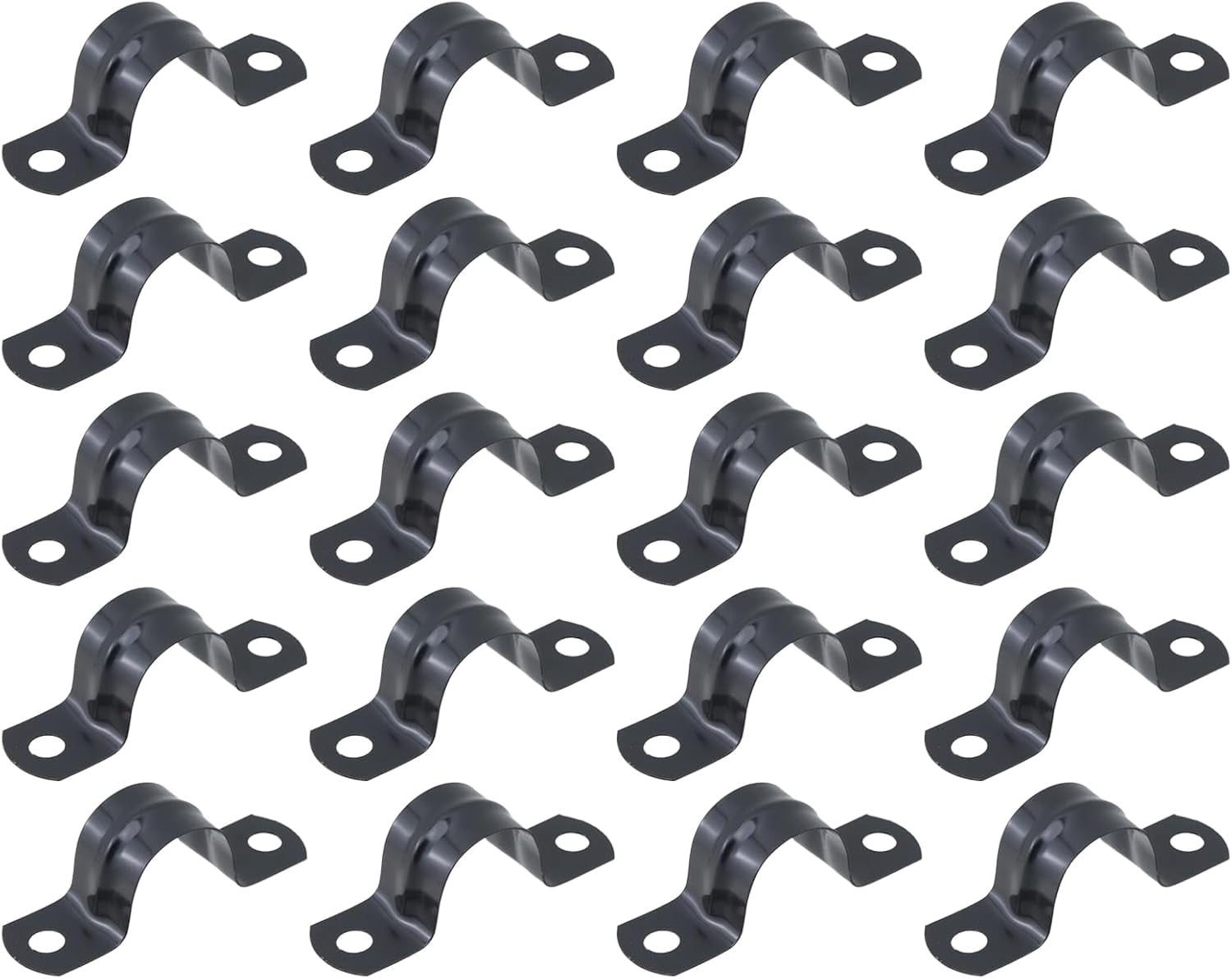 7/8 Inch Conduit Clamps 20Pcs, 304 Stainless Steel, Two Hole Strap U ...