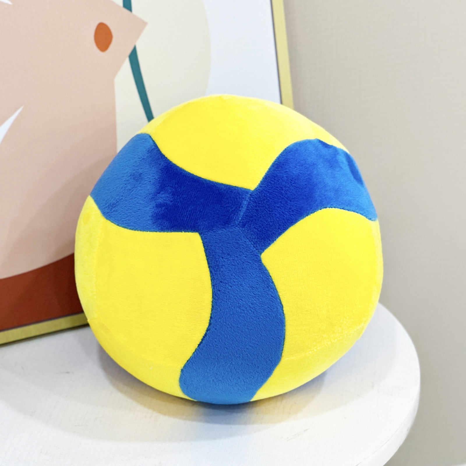 7.8 Inch Plush Volleyball Football Stuffed Toy Pillow - Soft Fluffy ...