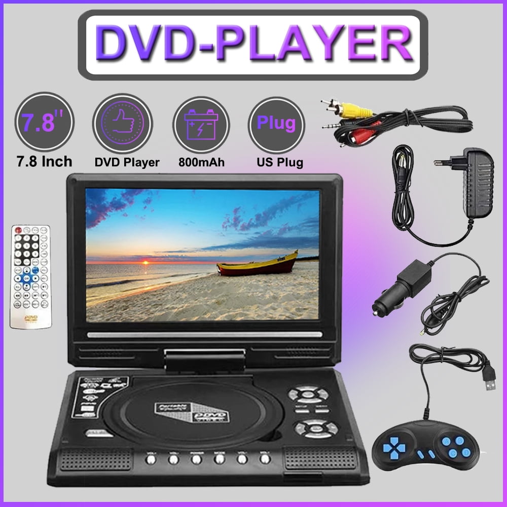 7.8 Inch Portable Home Car DVD Player VCD CD MP3 HD DVD Player Analog ...