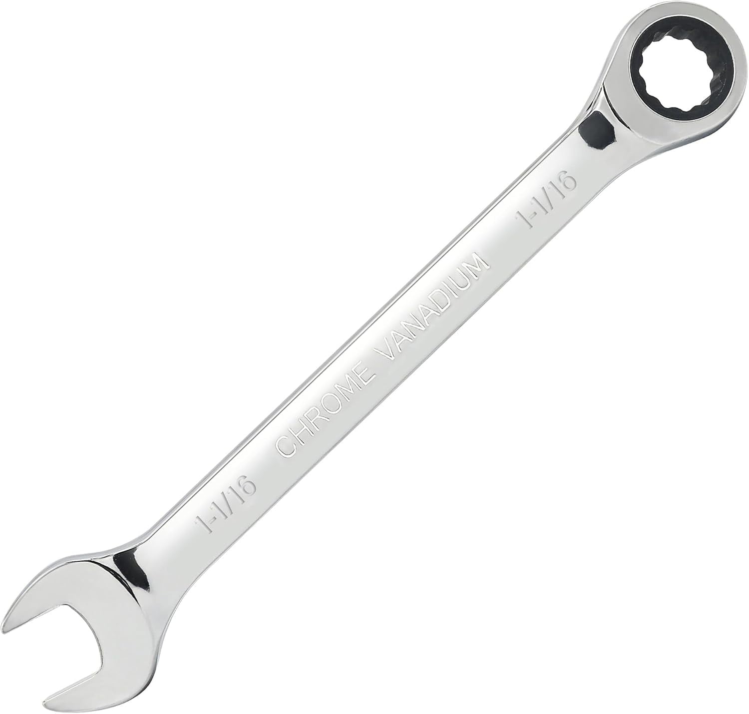 7/8 Inch Ratcheting Combination Wrench SAE 72 Teeth 12 Point Ratchet ...