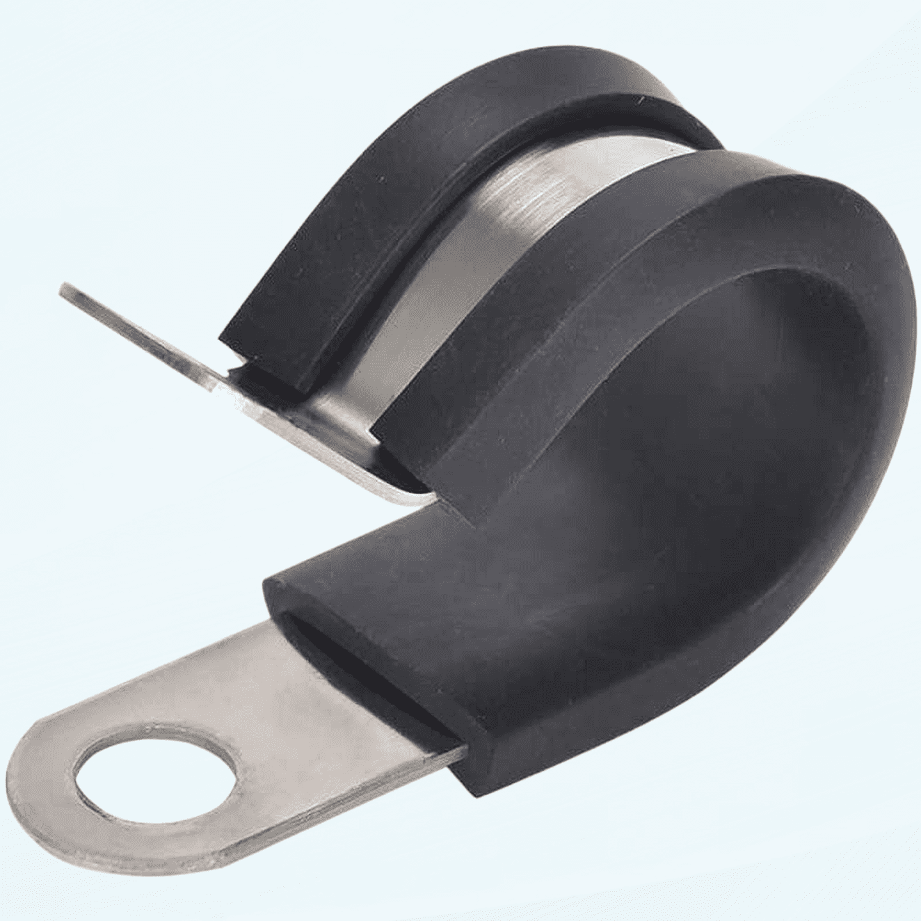 7/8 Inch Stainless Steel Cable Clamp, 20 Pack, Rubber Cushioned ...