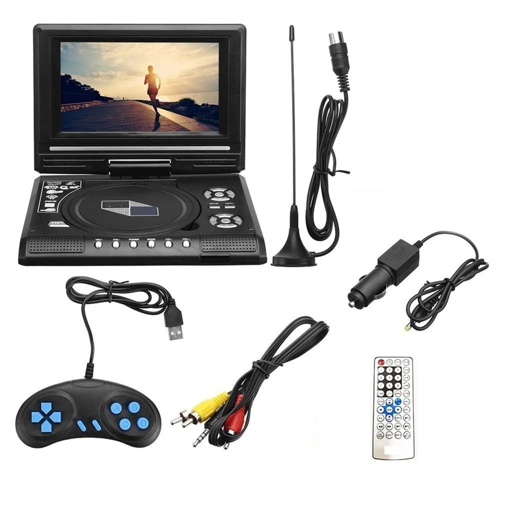7.8 Inch TV Home Car DVD Player 16:9 Widescreen Portable 800mAH VCD CD ...