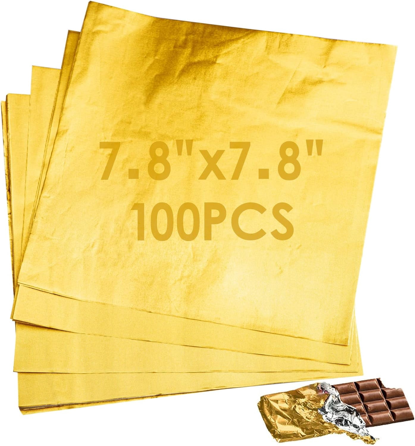 7.8 Inches Foil Wrapper 100pcs Large Chocolate Candy Bar Wrappers ...