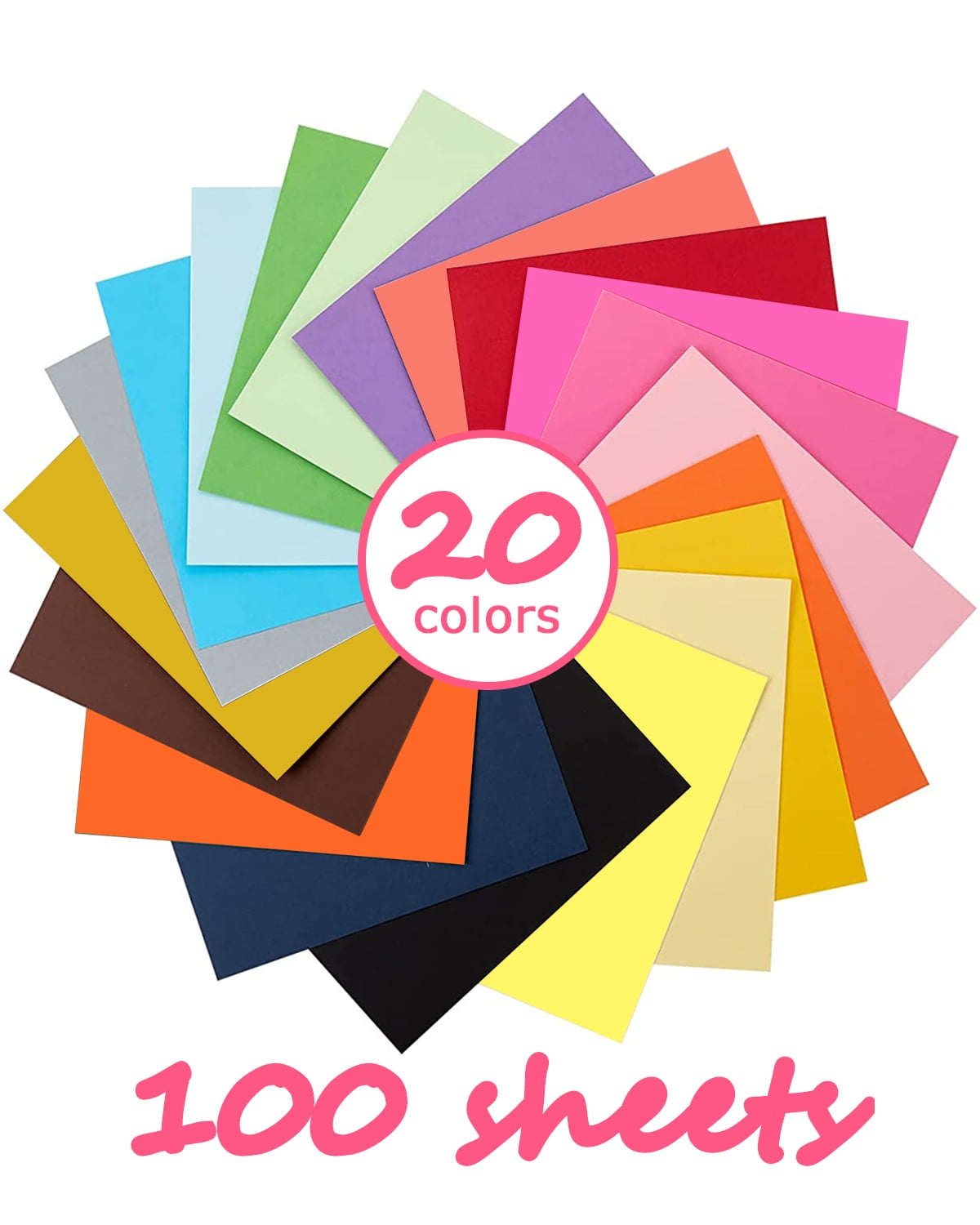 7.8 Inches Square Color Paper, 100 Pcs DIY Craft Origami Paper for ...