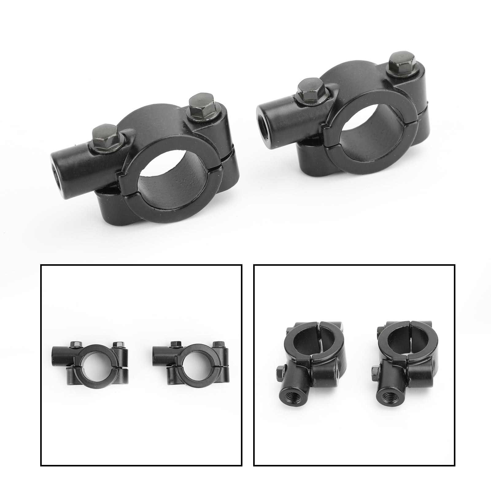 7/8" Motorcycle Handlebar Mirror Adaptor Clamp Mount Bracket 8mm CCW ...