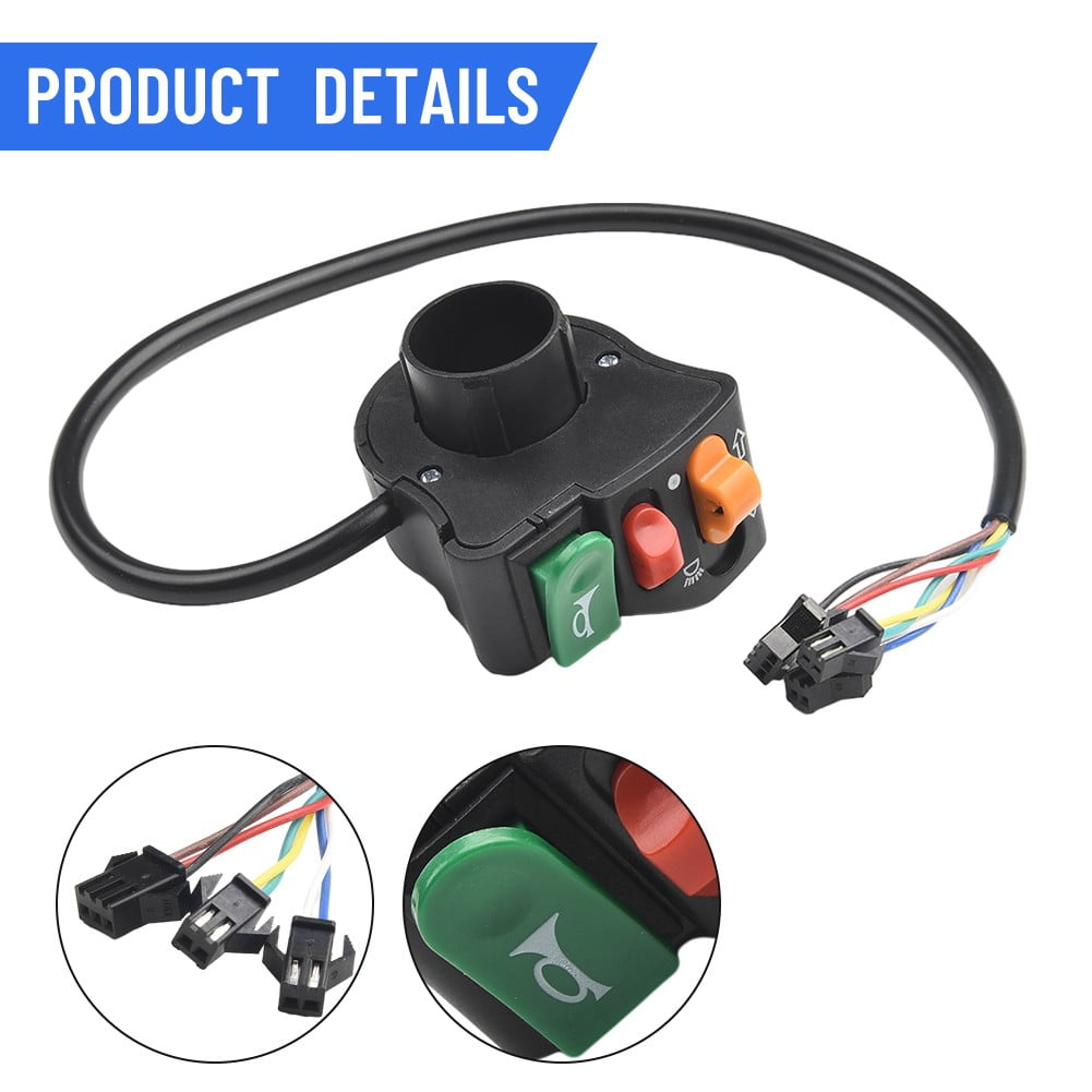 7/8\" Motorcycle Scooter Handlebar ON OFF Switch for Horn Headlight Turn Signal - Walmart.com