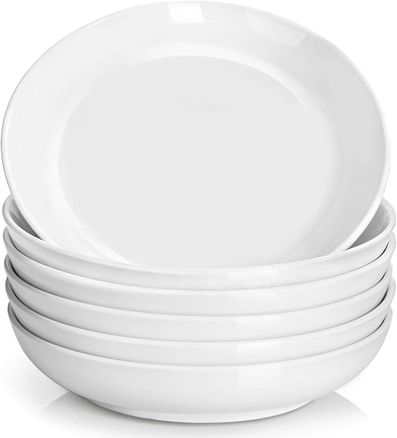 7.8'' Pasta Bowls for Small Portions, 22 Ounce White Salad Bowls Set of ...