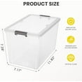 7.8 QT 6 Pack Small Storage Bins Plastic Storage Container Stackable ...