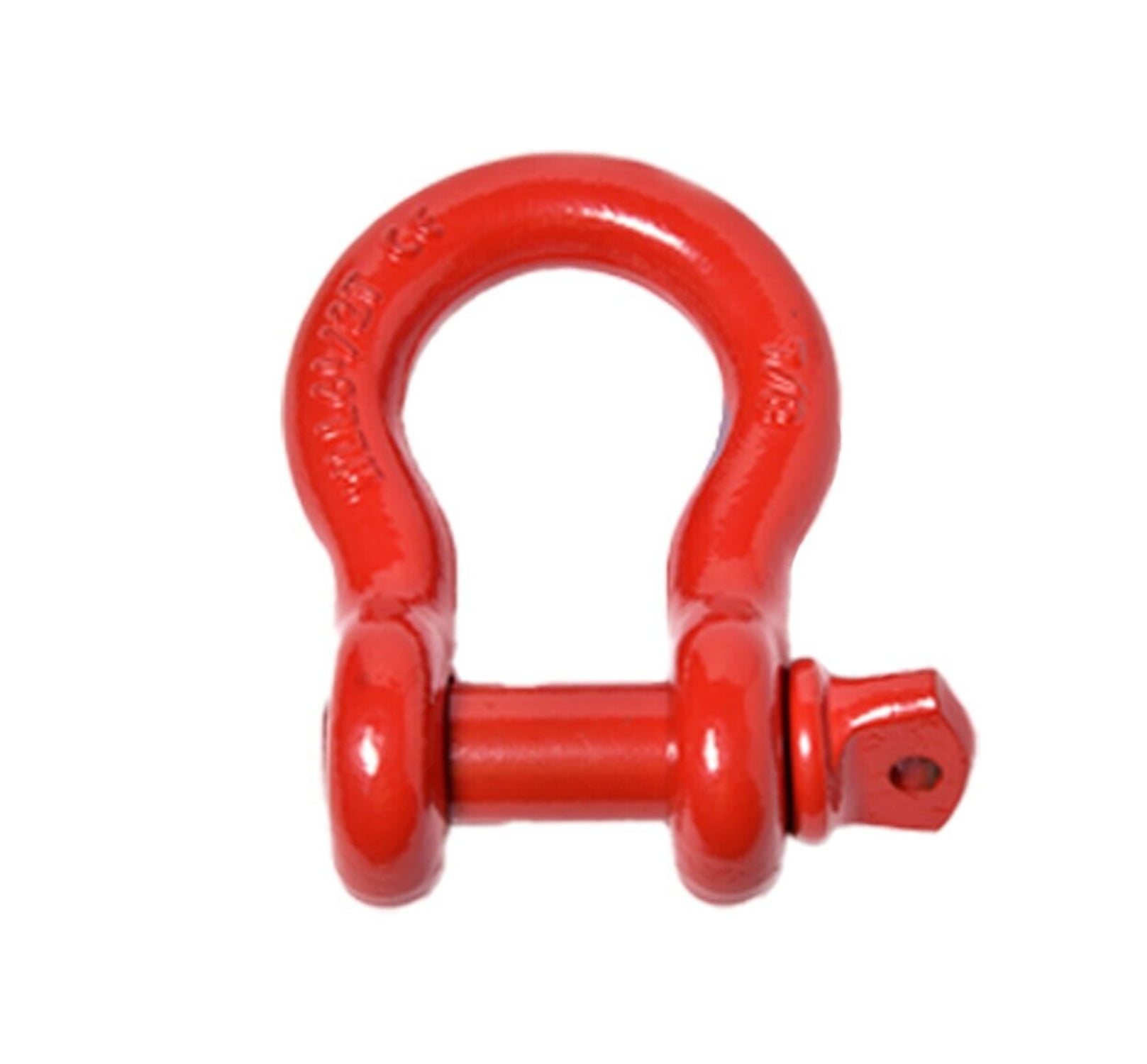 7/8" Red D Ring Bow Shackle Screw w 1" Pin Clevis Rigging Jeep Towing 6 ...