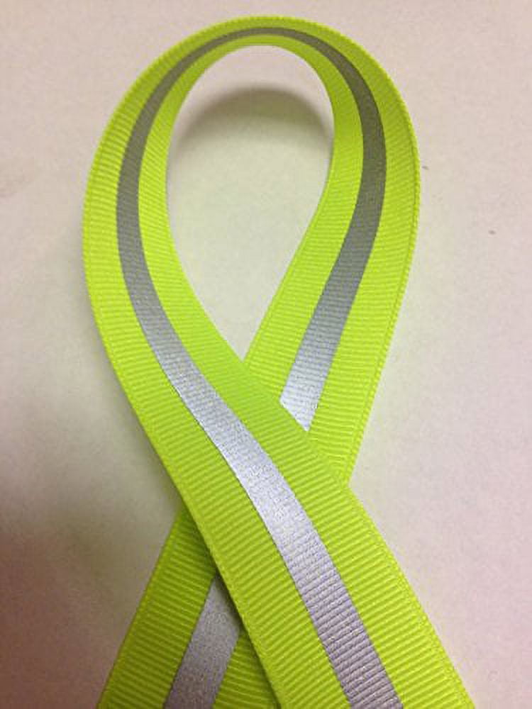 7/8" Reflective Glo Grosgrain - 1/4" 3M Scotchlite Silver Reflective ...