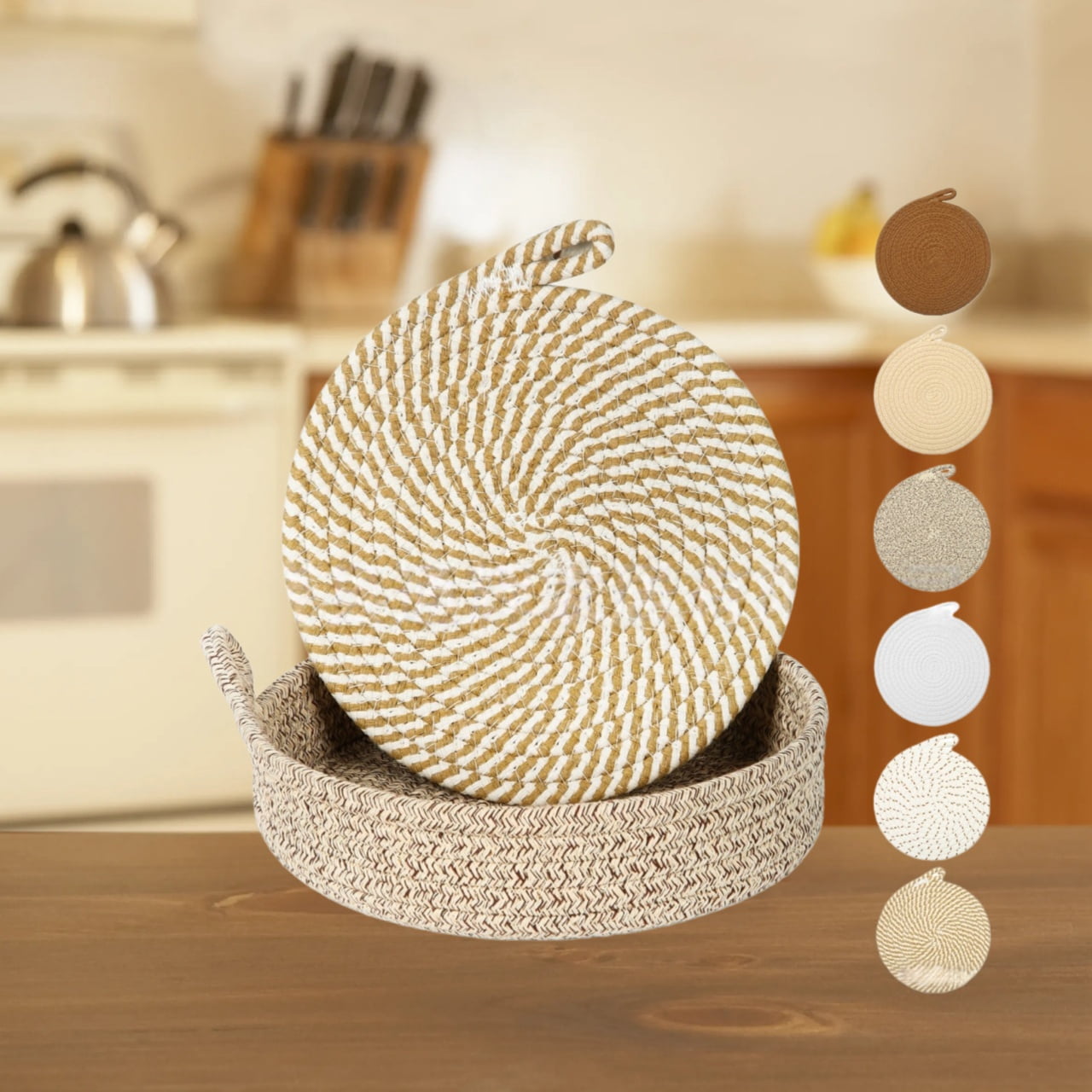 7.8" Trivets for Hot Dishes, Hot Pads for Kitchen Counter & Dining ...
