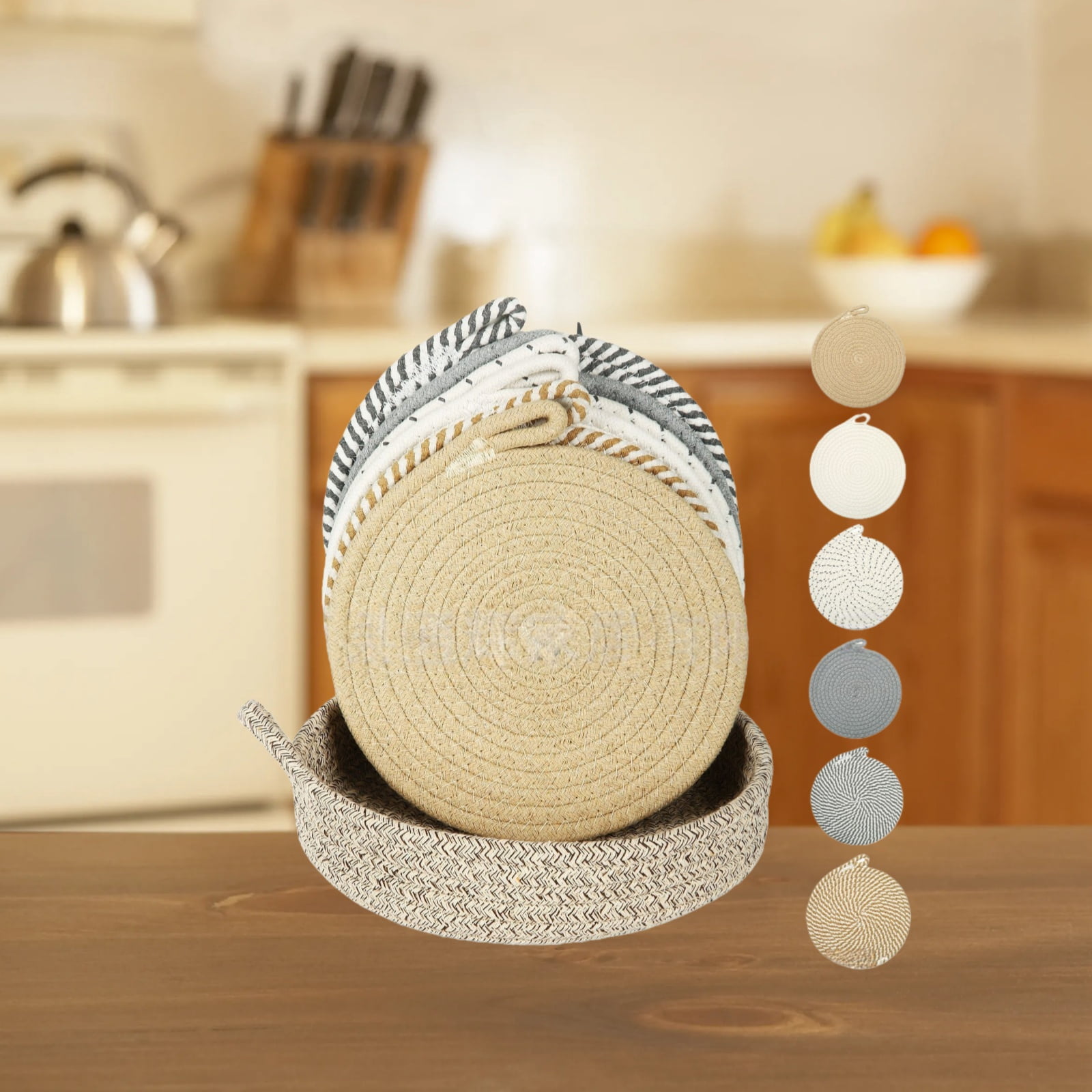 7.8" Trivets for Hot Dishes, Hot Pads for Kitchen Counter & Dining ...