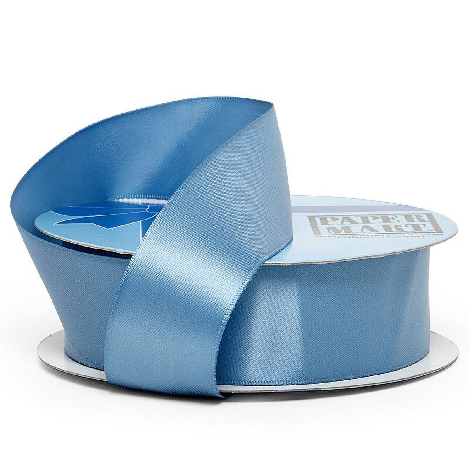 7/8" X 50 Yards Smoke Blue Double Face Satin Ribbon by Paper Mart ...