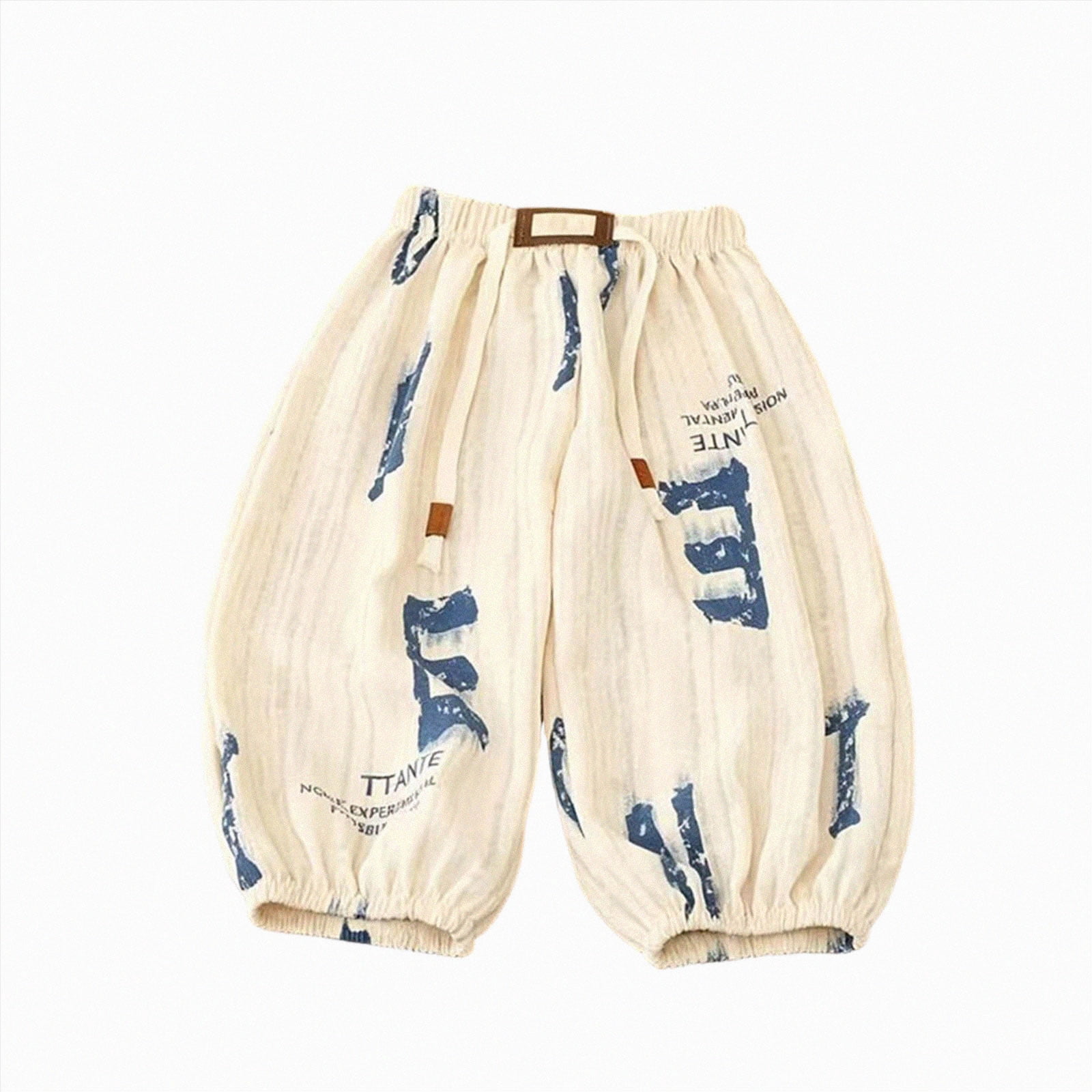 7-8 Years Casual Pants Letter Print With An Elastic Waist For Boys And ...