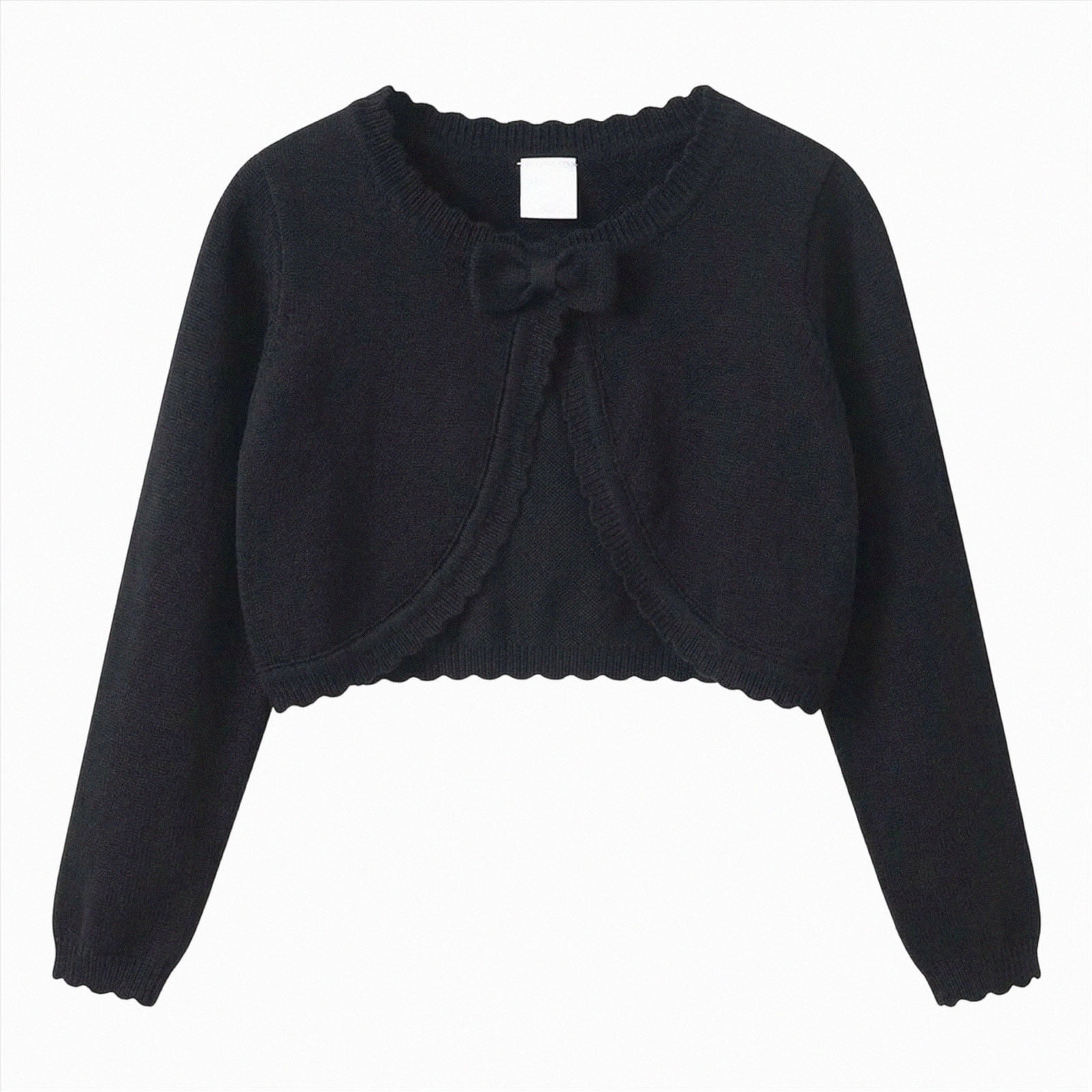 7-8 Years Child Kids Girls Crew Neck Long Sleeve One Button Crop ...
