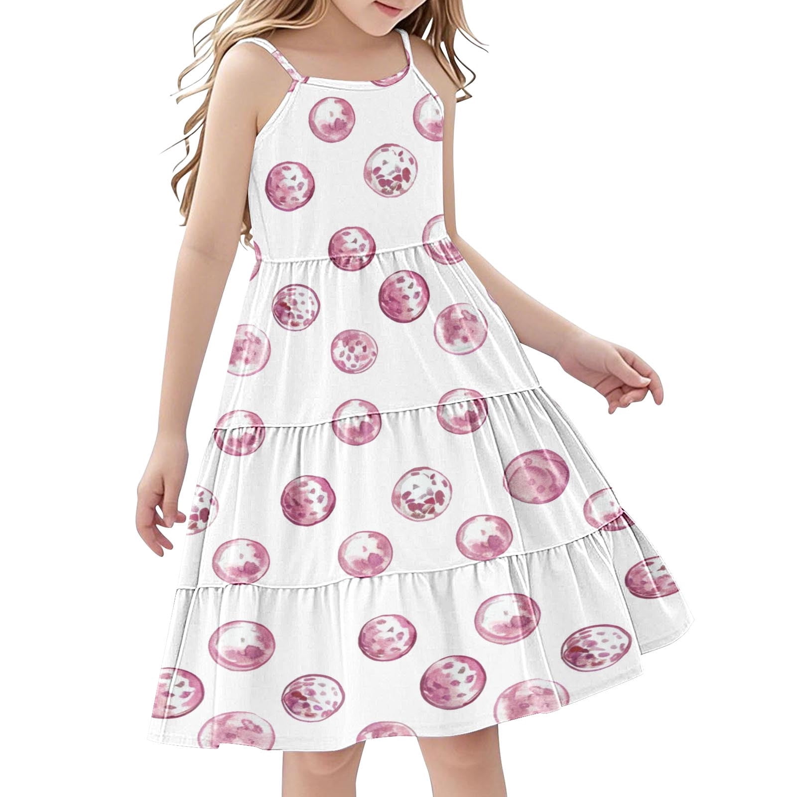 7-8 Years Girls Summer Dress Elegant Princess Long Dress Wedding Guest ...