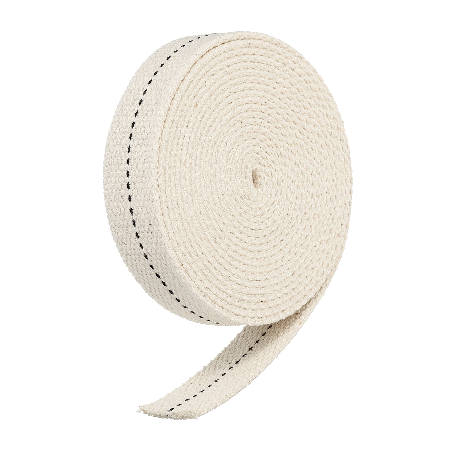 Uxcell Cotton Oil Lamp Wick 7/8 inch Flat Wide 10Ft Long with Black ...