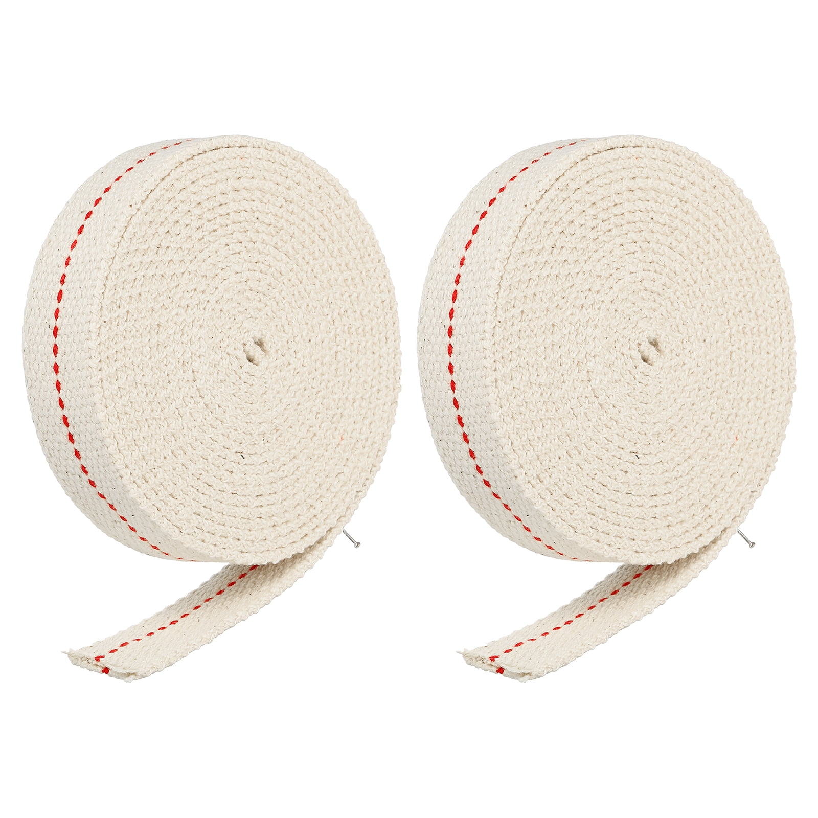 7/8 inch Flat Wide 3 Meter/10Ft Long Cotton Oil Lamp Wick with Red ...