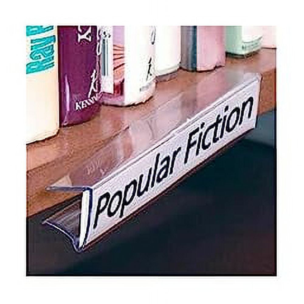 7/8" x 6" Shelf Clip Label Holder, Clear, for 3/4" Thick Shelving, 10 ...