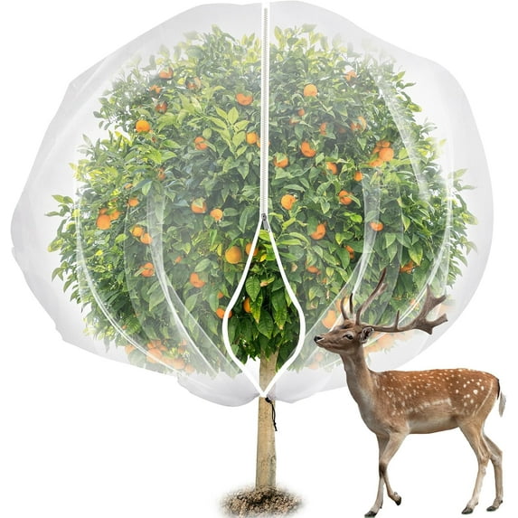 7.8 x 7.8 ft Large Fruits Tree Netting Cover with Zipper and Drawstring ...
