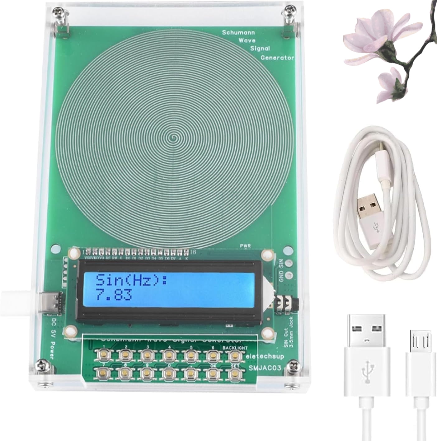 7.83Hz Frequency Generator for Healing, 0.1HZ-100000Hz Adjustable ...