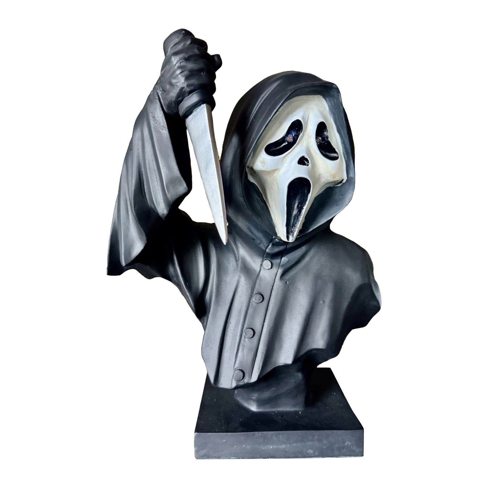 7.87" Halloween Ghost Face Lit Eyes Bust Statue Halloween Decor ...