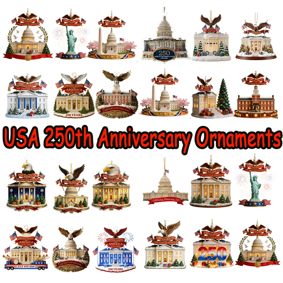 7.87 Inch America 250 Merchandise 250th Anniversary Ornament 1776-2026 ...