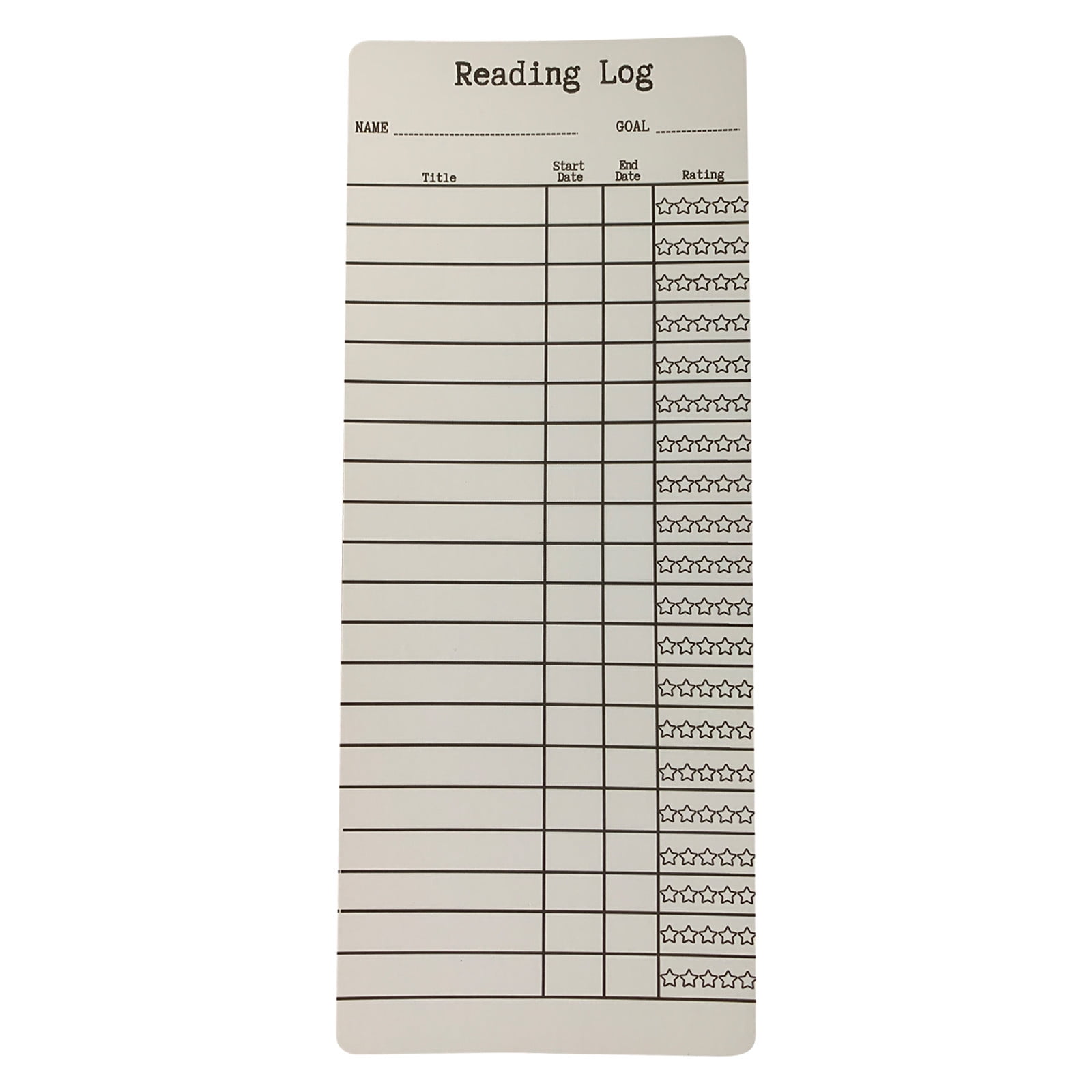 7.87 Inch Book Tracker Reading Log Bookmark - Ideal for Book Lovers ...