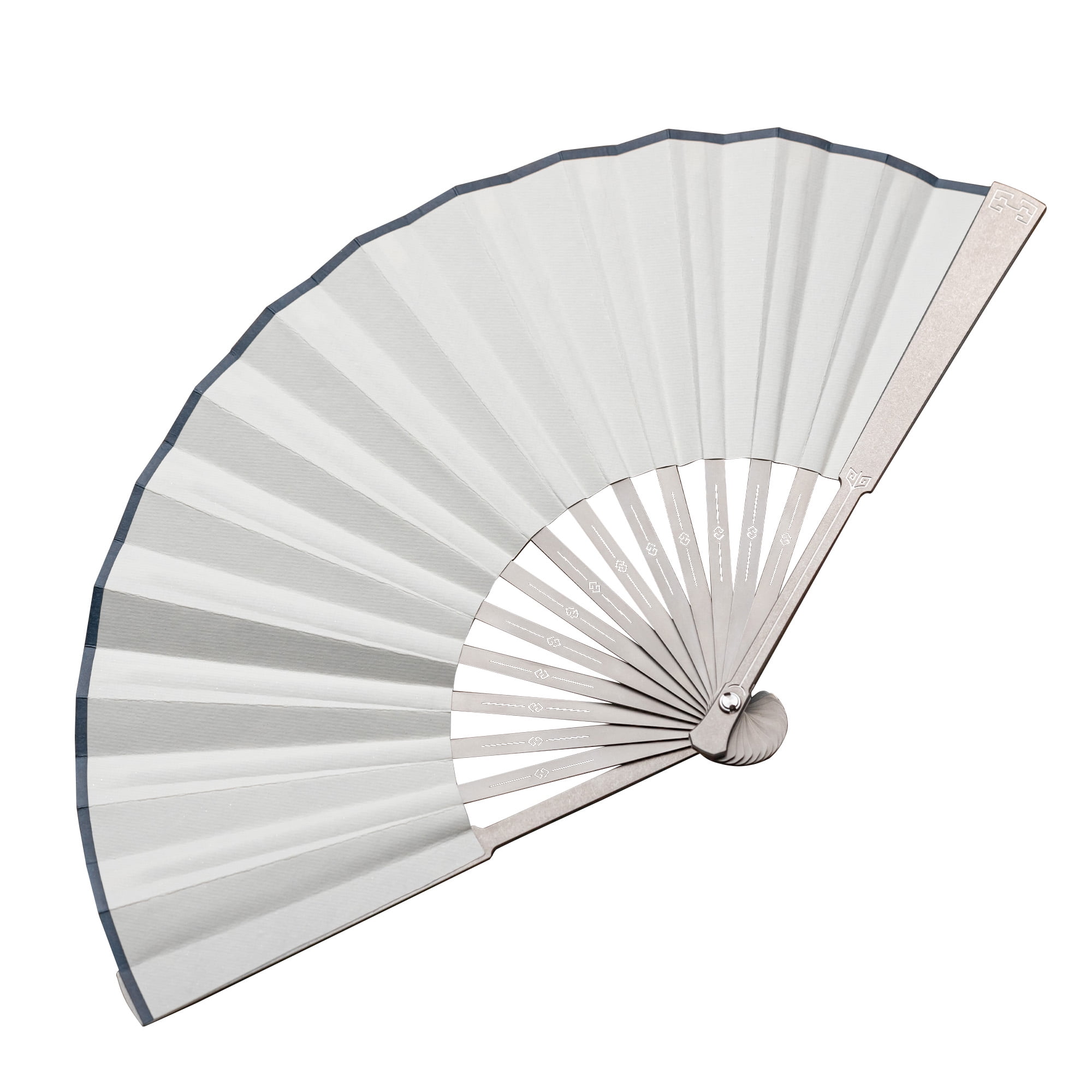 7.87 Inch Handheld Folding Fan Portable EDC Full Metal Titanium Alloy ...