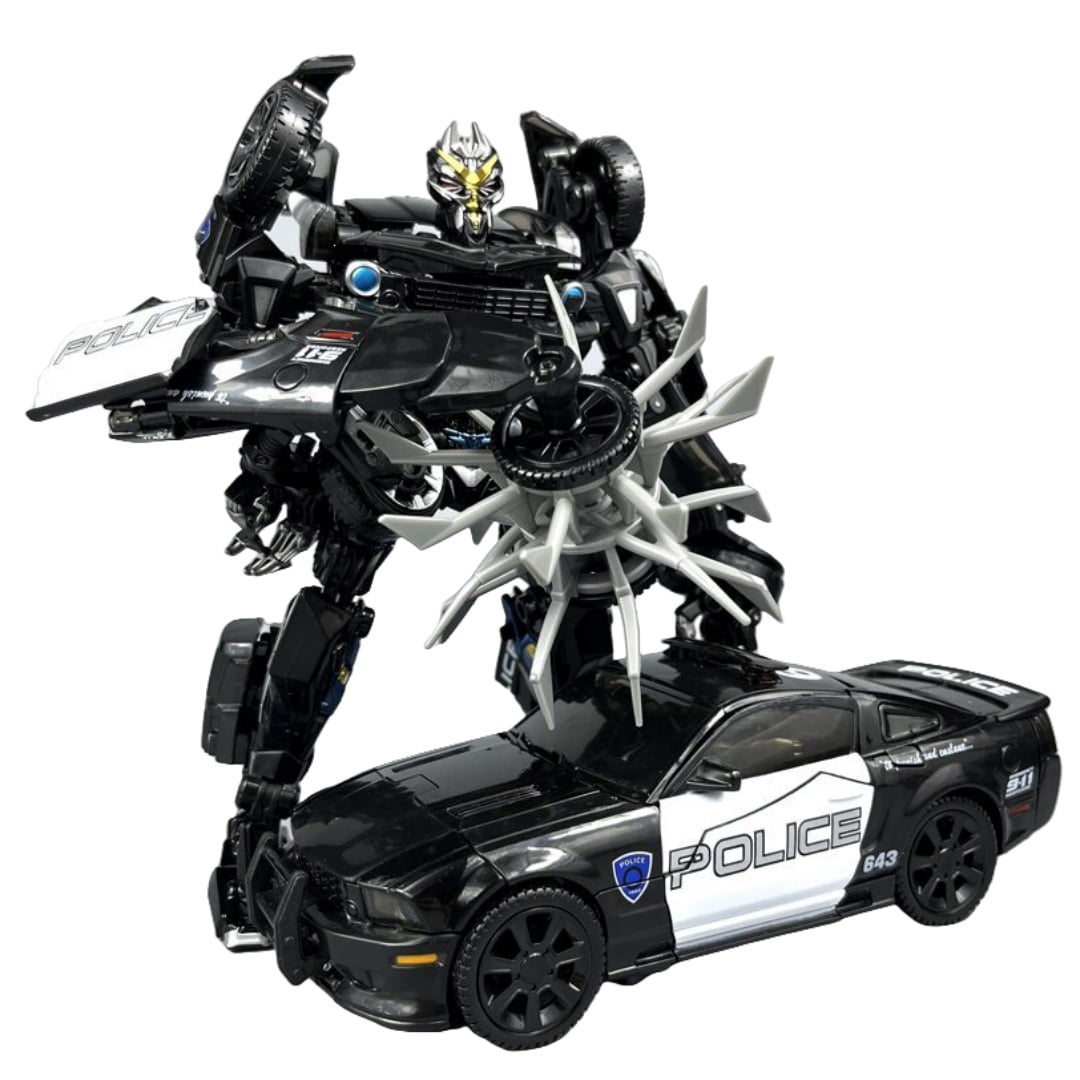 7.87-Inch Transformer Studio Series 28 Deluxe Class Movie 1 Barricade Converting Action Figure ...