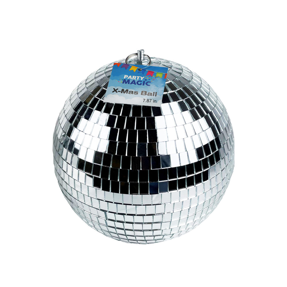 Mirror Disco Ball - 8-Inch Cool and Fun Silver Hanging Party Disco Ball ...