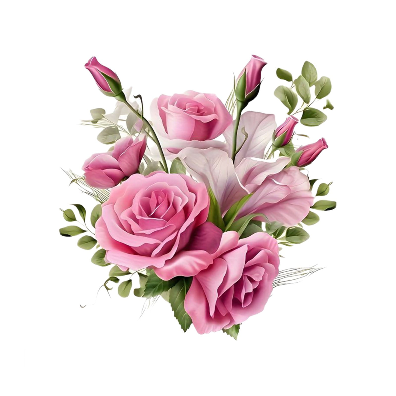 7.87" Pink Rose Car Stickers - Waterproof UV-Resistant Decals with ...