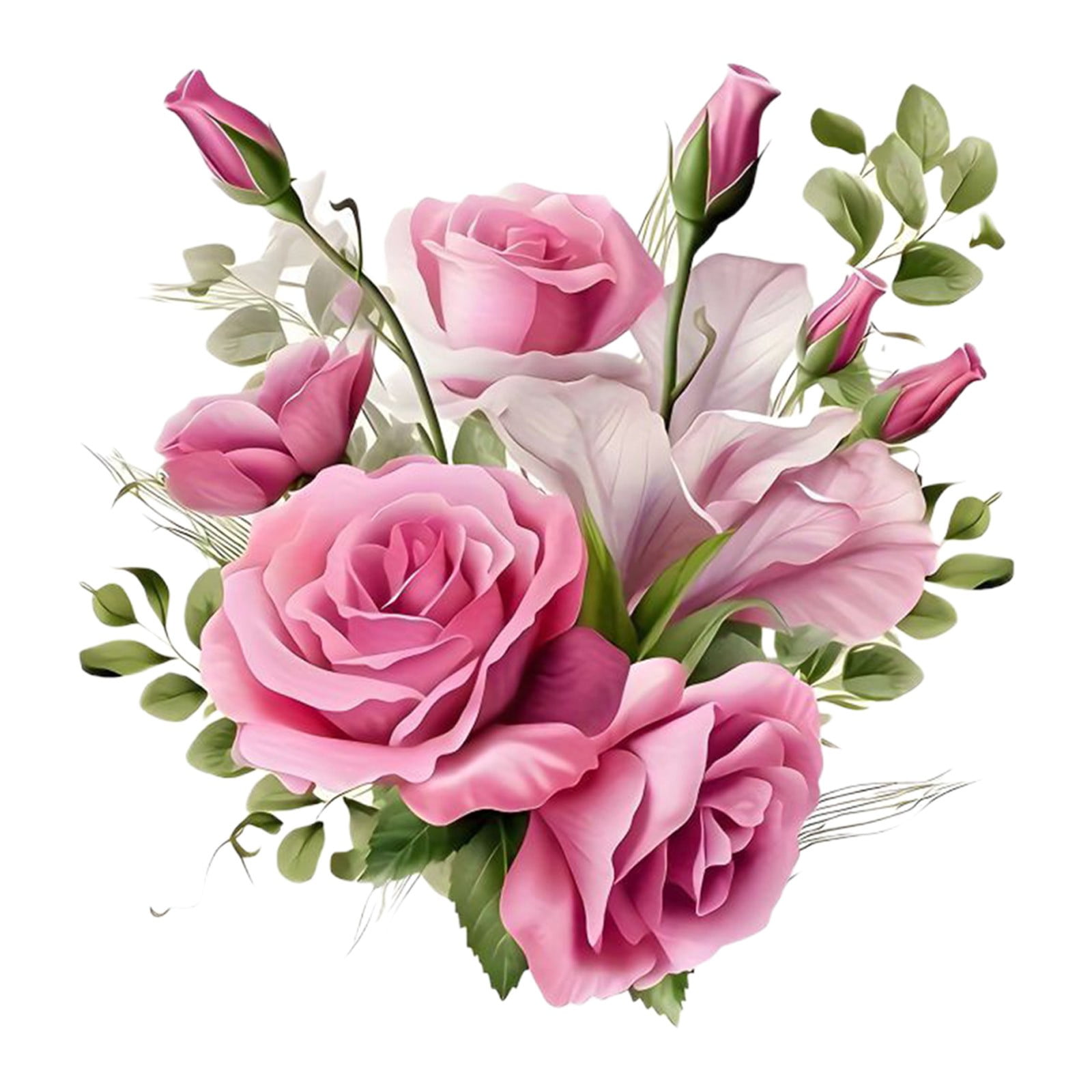 7.87" Pink Rose Car Stickers - Waterproof UV-Resistant Decals with ...