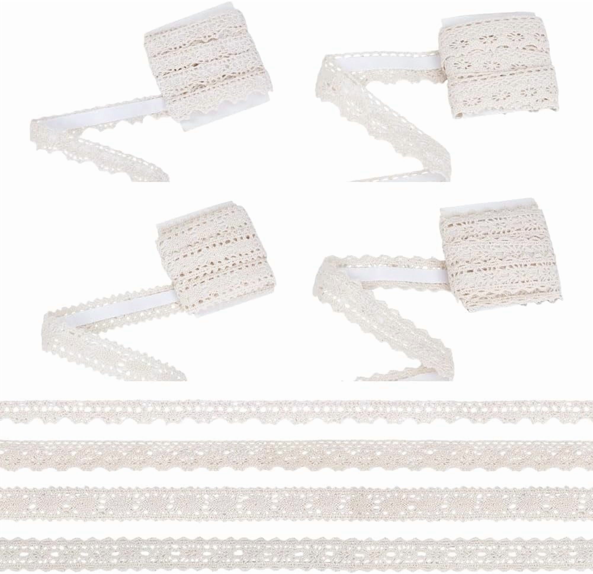 7.87 Yards Self-Adhesive Lace Tape 3/4 inch Wide 4 Styles Wavy Edge ...